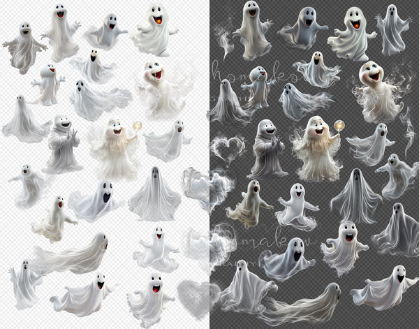 Cute Ghosts overlays Ai generated – www.sashachomakovphotography.com